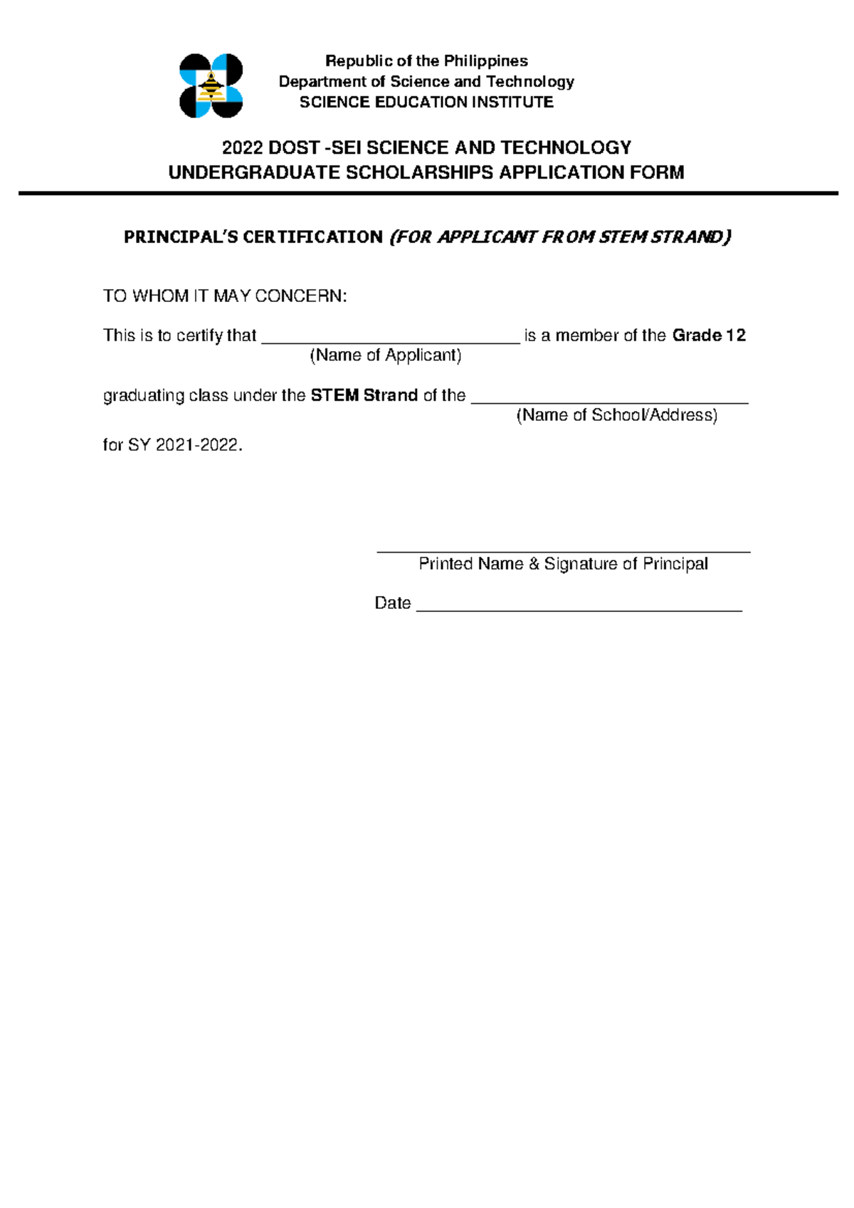 DOST- Forms- Template - DOCUMENT - Republic of the Philippines ...