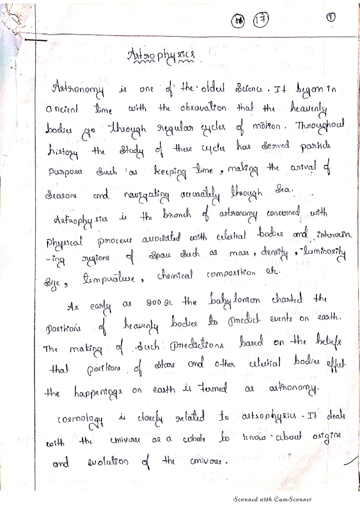 Astrophysics unit 1 - Studocu