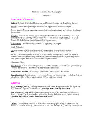 Radiology Final Exam Guide 2021 - 2021 Final Study Guide For Dental ...