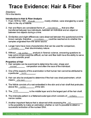 Activity - Trace Evidence Case Study - S T U D E N T A C T I V I T Y ...
