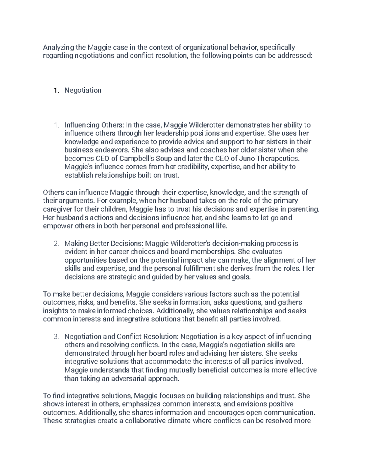 Maggie OB EXE - Analyzing the Maggie case in the context of ...