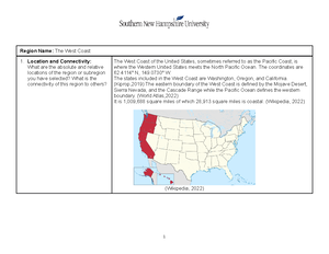 Ruetten, Milestone Two Worksheet - GEO 200 Milestone Two Worksheet ...