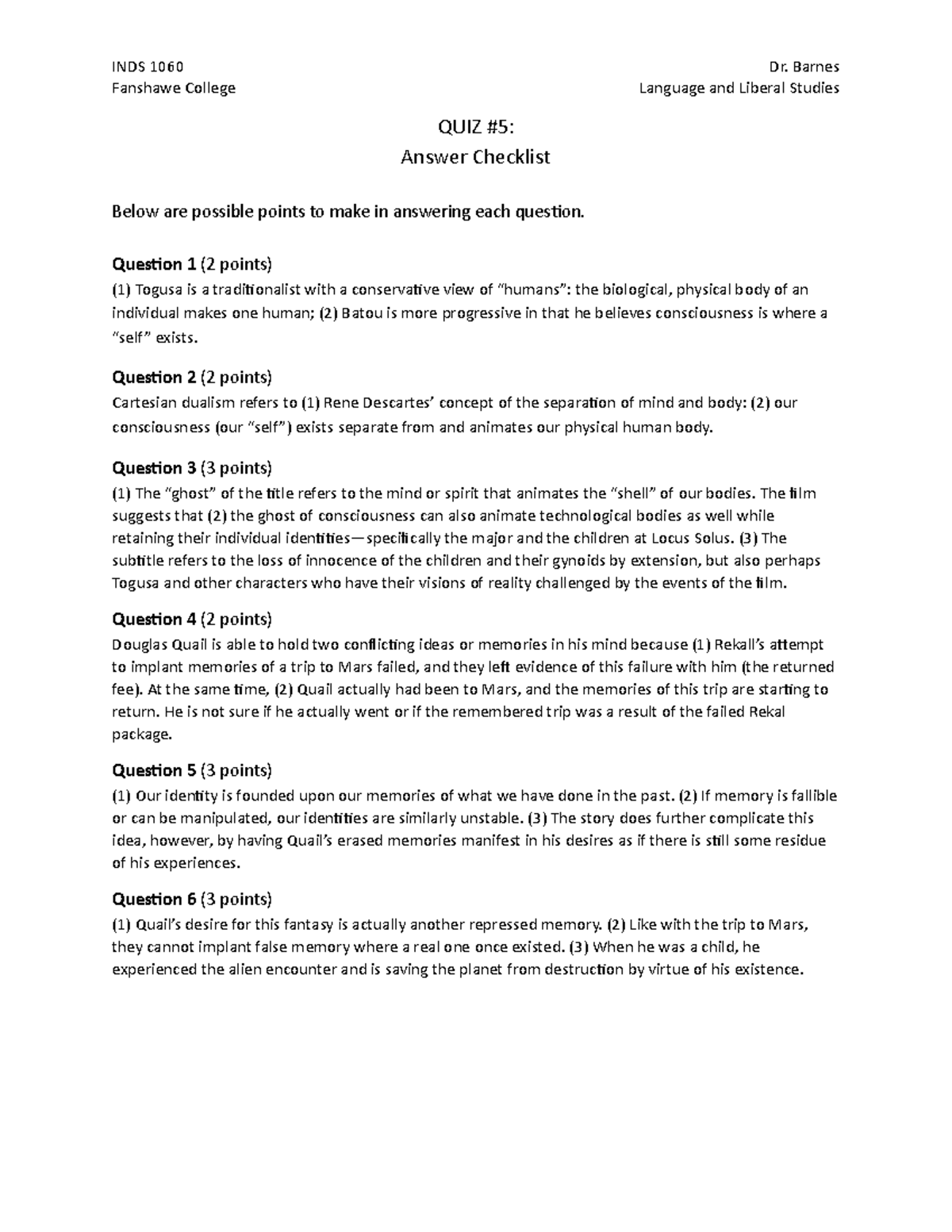 quiz-5-answer-checklist-inds-1060-dr-barnes-fanshawe-college