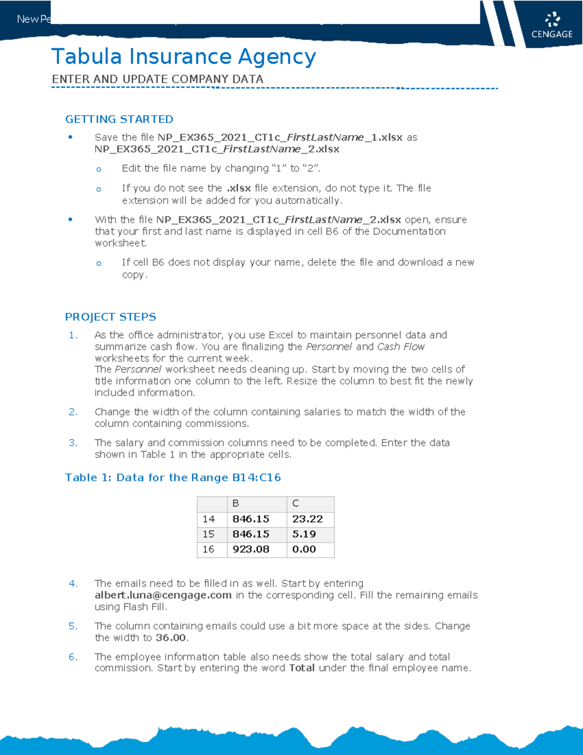 Instructions NP EX365 2021 CT1c - New Perspectives Excel 365/2021 ...