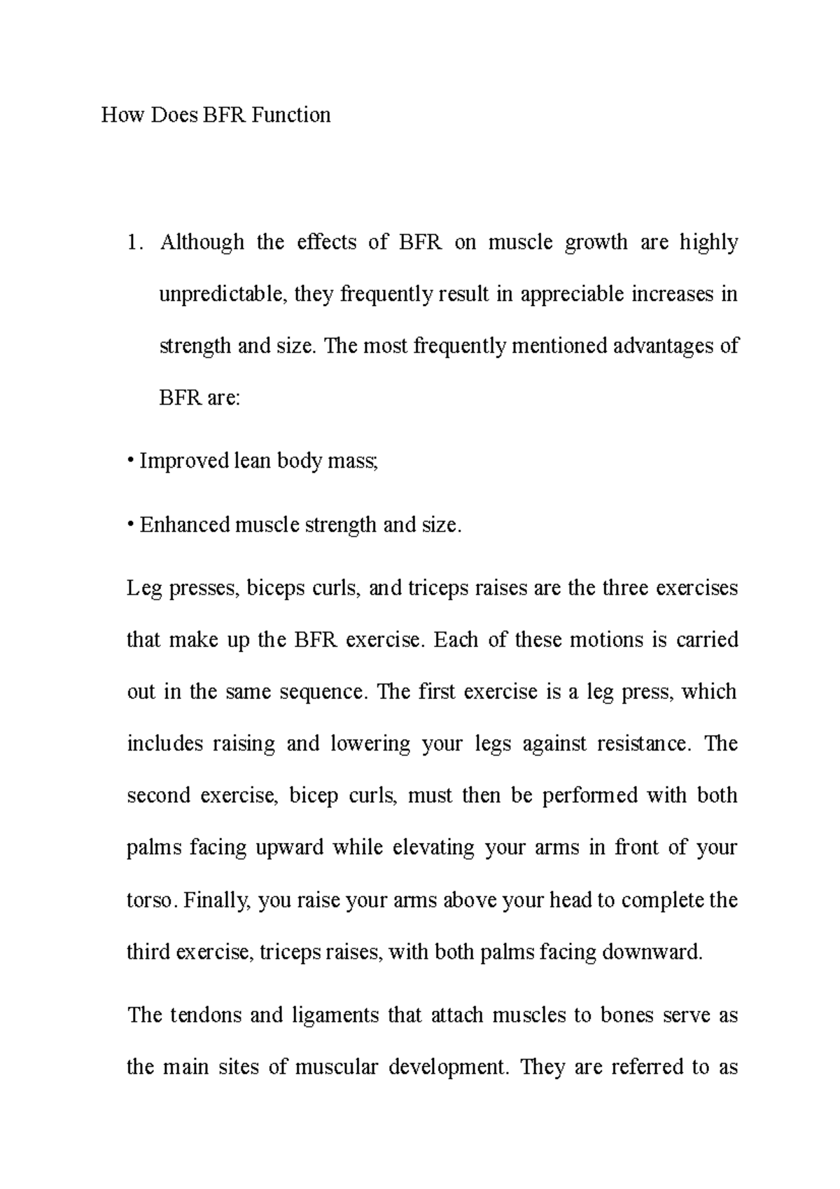 How Does BFR Function - rhn - How Does BFR Function Although the ...