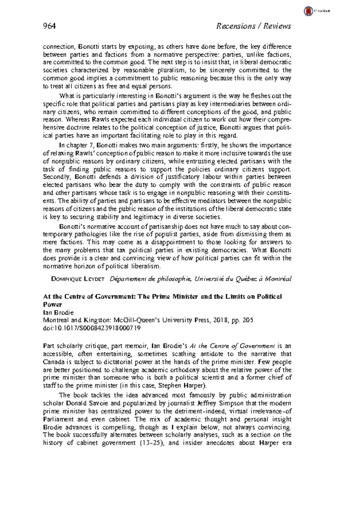 Book Review Recension At the - connection, Bonotti starts by exposing ...