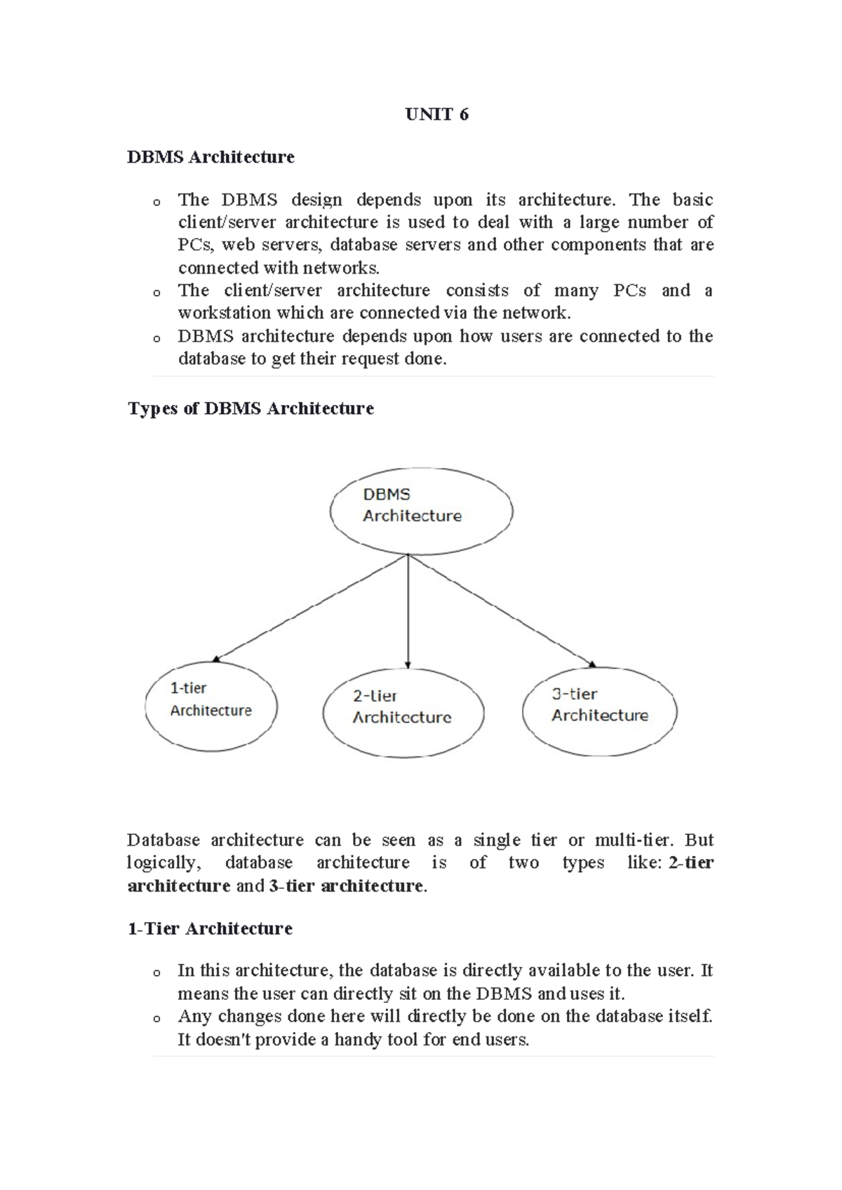 DBMS UNIT 6 - database architecture, distributed database , parallel database - UNIT 6 DBMS ...