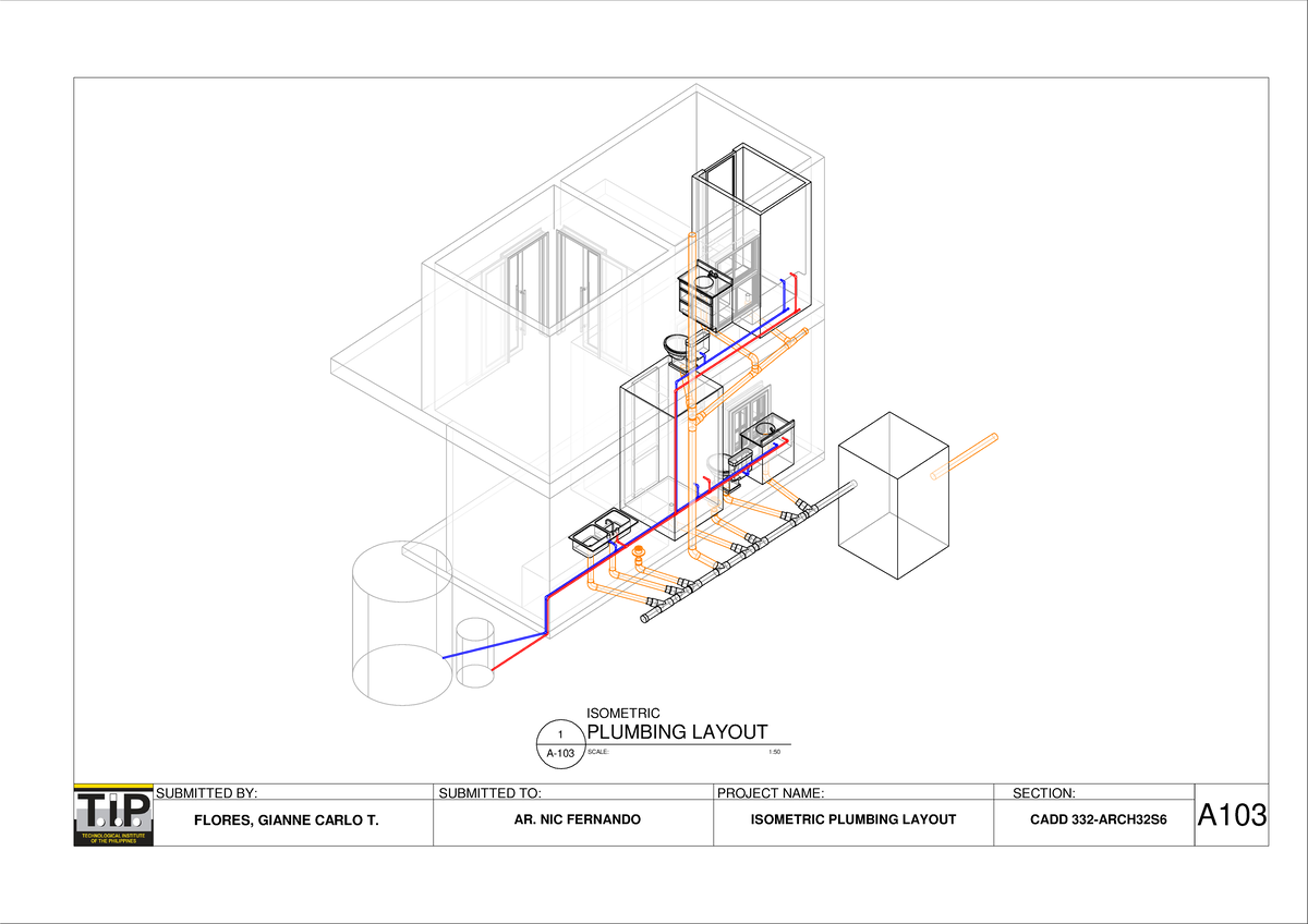 Plumbing Layout ISO - Sheet - A103 - Unnamed - BS -Architecture ...