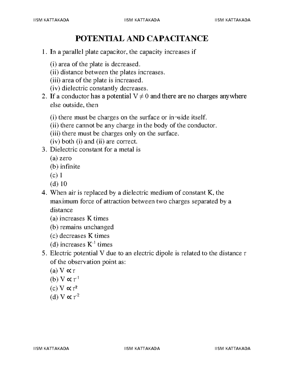 potential-and-capacitance-important-notes-potential-and-capacitance