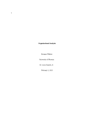 Wk 6 Summative Assessment - Wk 6 Summative Assessment: Organizational ...