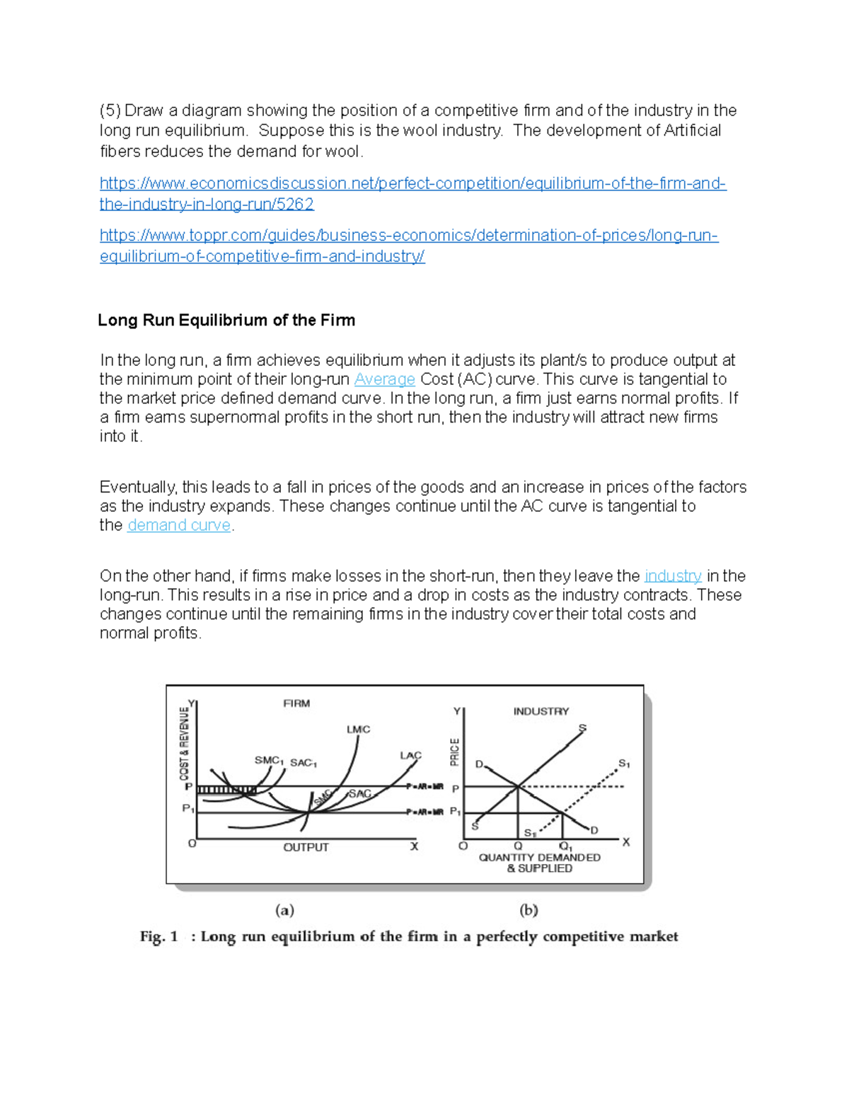 Economic equilibrium is a state in a market-based economy - (5) Draw a ...