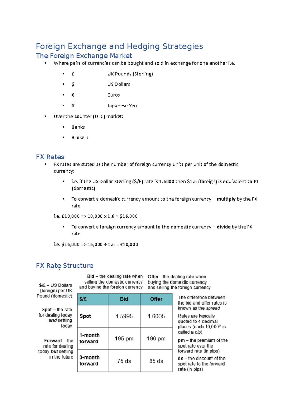Corporate Finance- Foreign Exchange and Hedging Strategies - Foreign ...