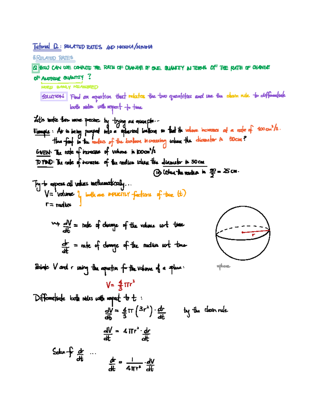 2022.10.24+calc+1000a+tutorial+12 - Tutorial 12 RELATEDRATES ANDMAXIMA ...