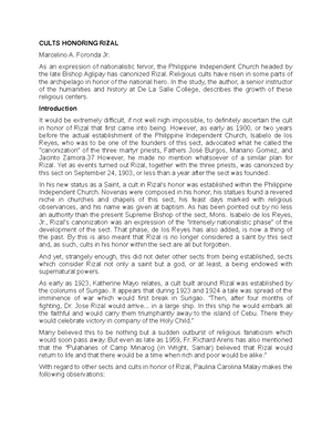 Renato Constantino - Our Task, To Make Rizal Obsolete - OUR TASK: TO ...