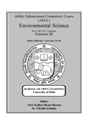 Evs shiv das environmental studies book - EVS (aecc) - Studocu