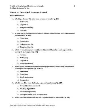 Hospitality-02-i - Chapter questions and answers. - Test Bank ...