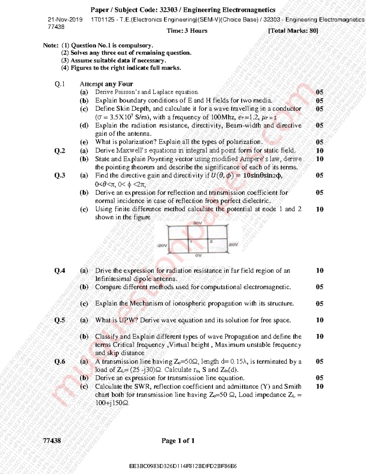 TE-ETRX SEM5 EE- Cbcgs DEC19 - 77438 Page 1 of 1 Time: 3 Hours [Total ...