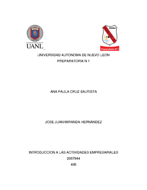 Evidencia 3 LEI - Resume - UNIVERSIDAD AUTONOMA DENUEVO LEON Facultad ...