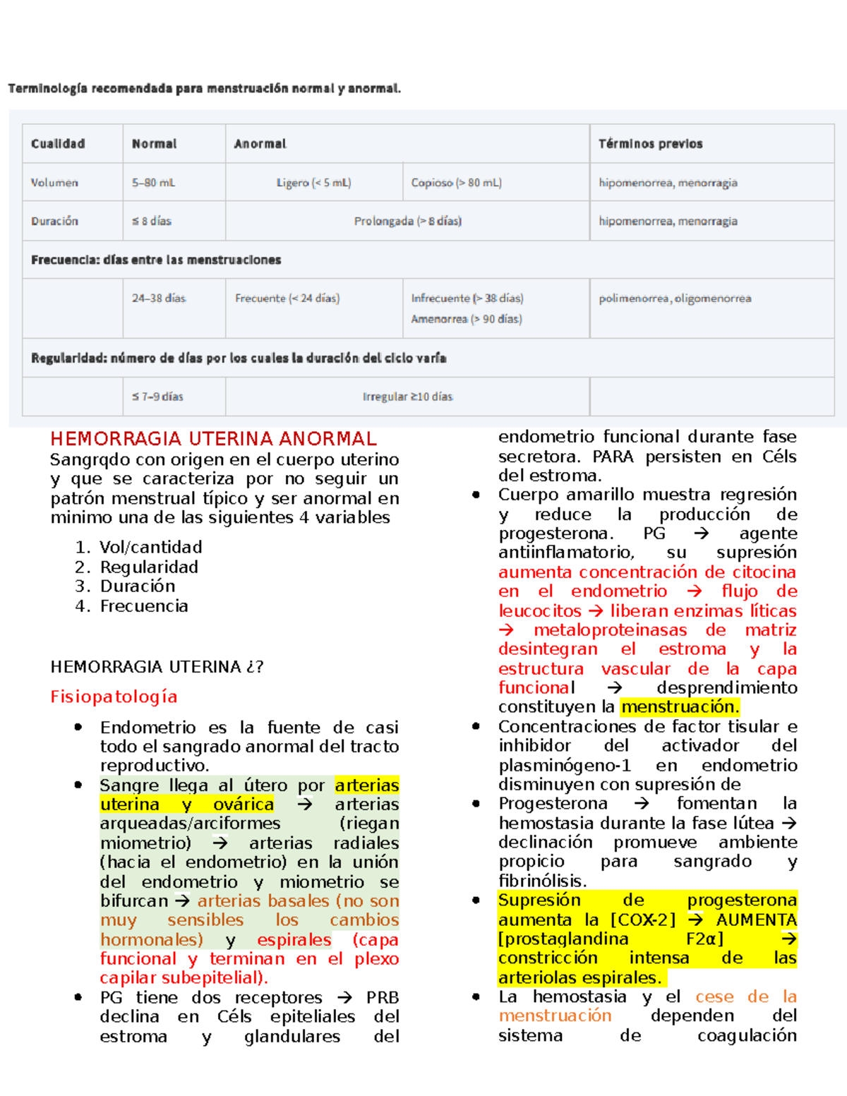 TEMA 32. Hemorragia Uterina Anormal - HEMORRAGIA UTERINA ANORMAL Sangrqdo con origen en el ...