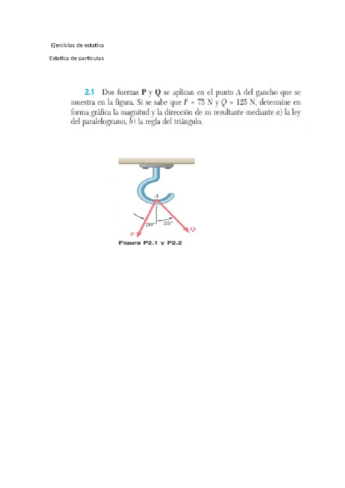 Ejercicios de estatica problemario con solucionario - Diseño de estándares - Ejercicios de ...
