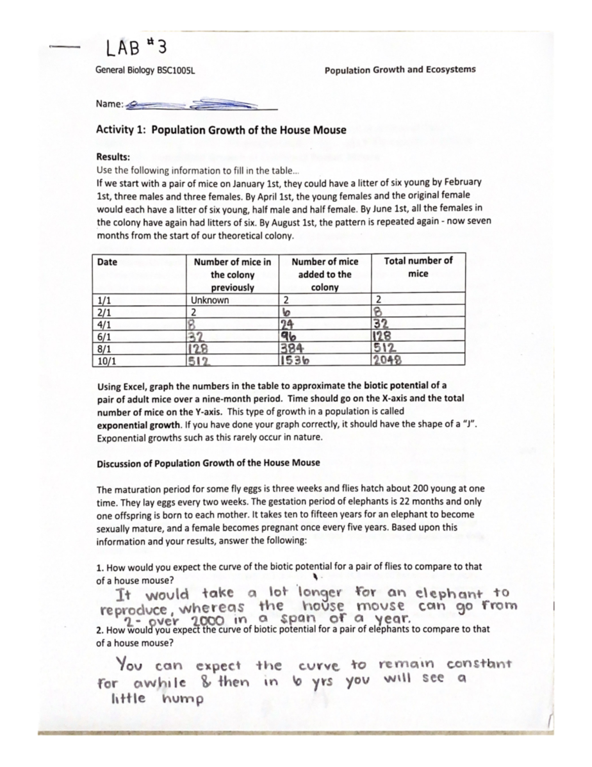 Lab #3 Evolution - Lab report - BSC 1005L - Studocu