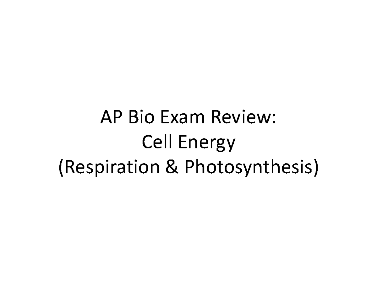 Great diagrams - AP Bio Exam Review: Cell Energy (Respiration ...