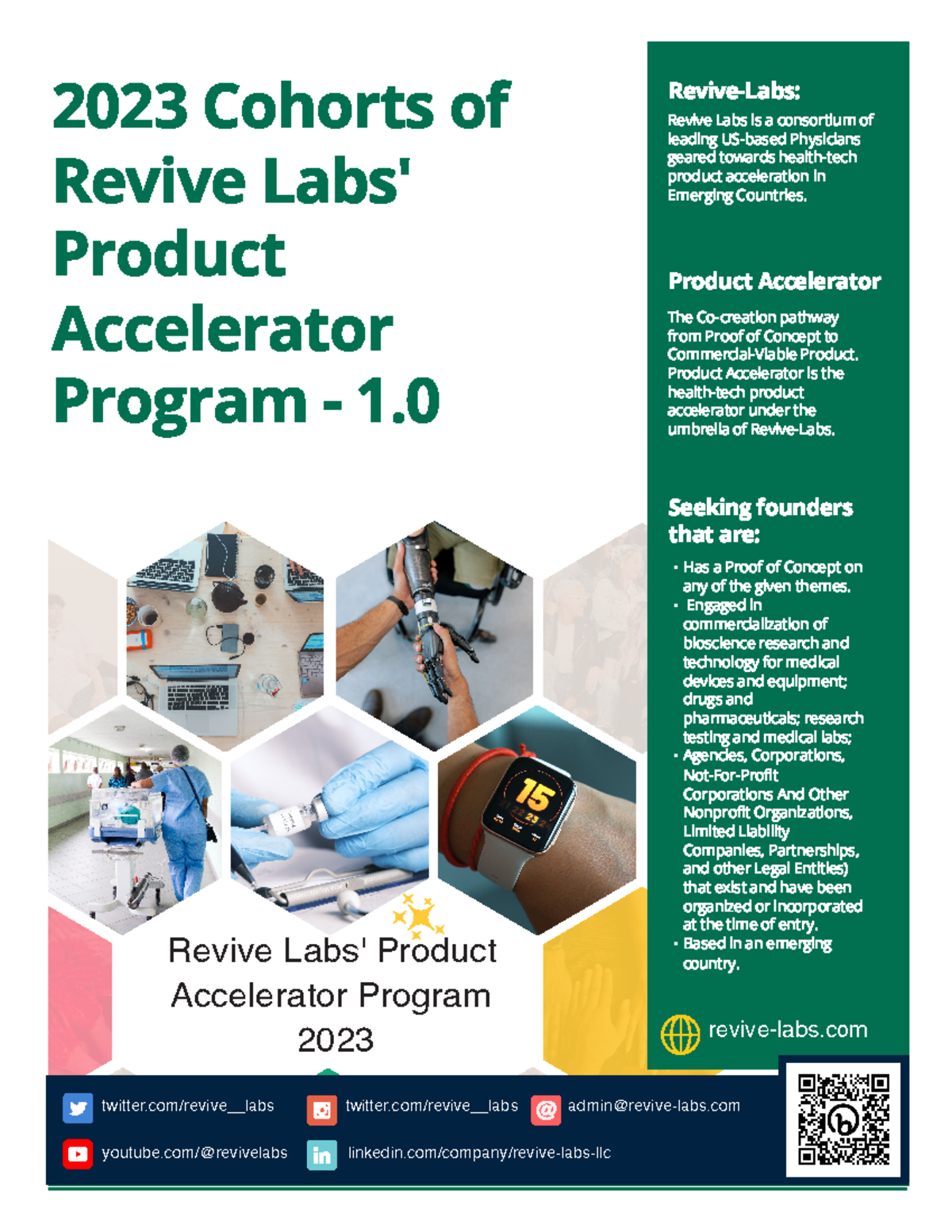 Revive Lab Program 2023 - Revive Labs' Product Accelerator Program 2023 Product Accelerator The ...