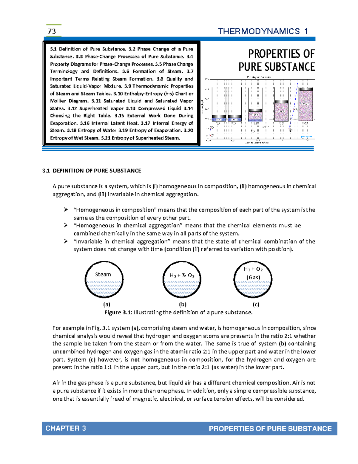 Thermodynamics Module-Pure Substance - 3 Definition of Pure Substance ...