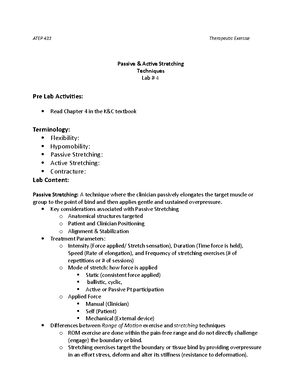 Core & Spinal Stabilization Lab Handout - Core & Spinal Stabilization ...