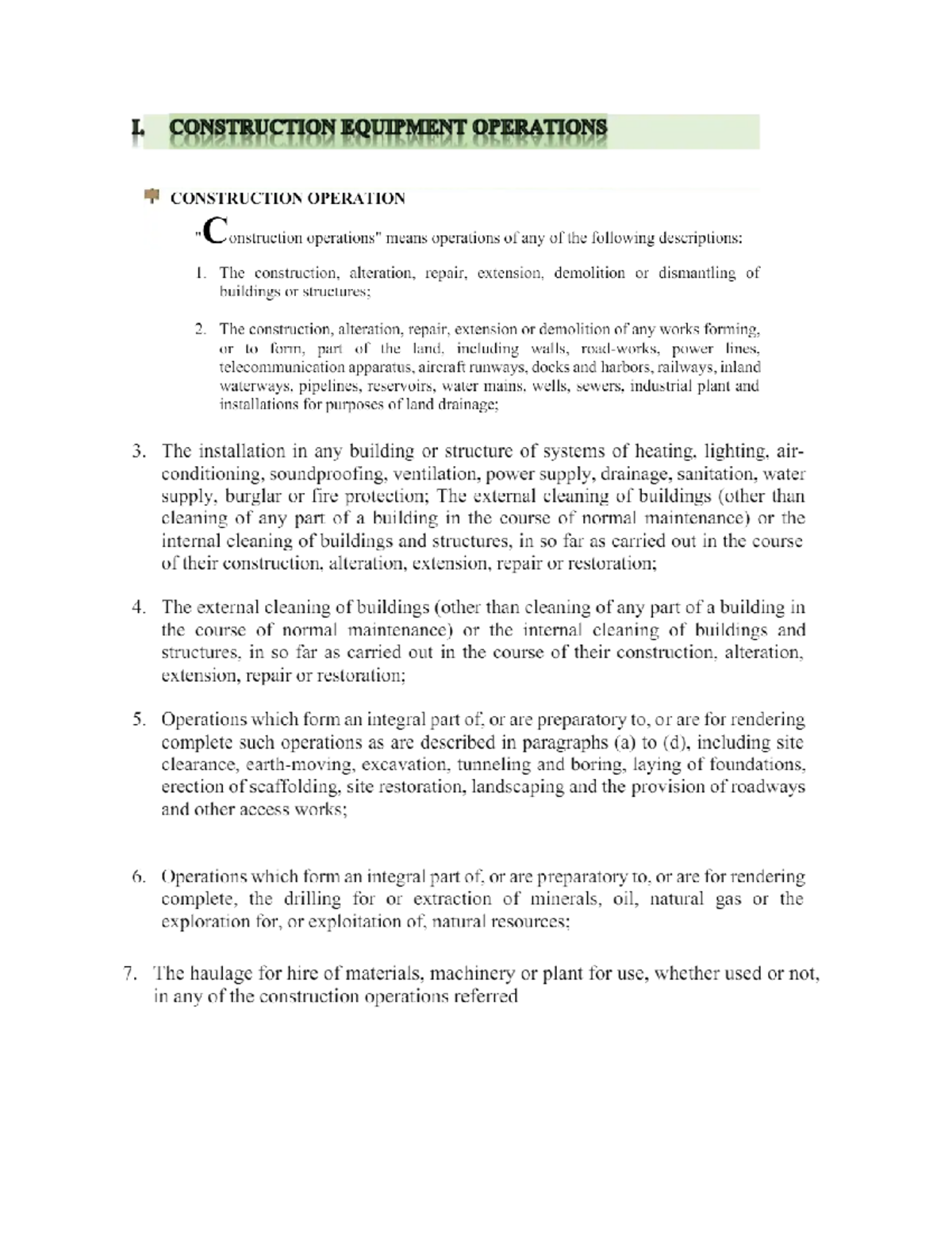 Construction equipment operation and management - BS Civil Engineering ...