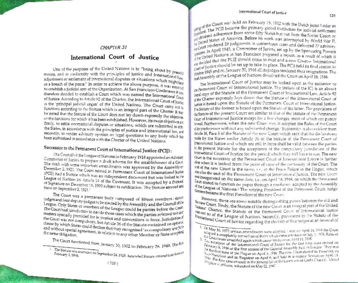 ICJ, Unit 2 - BBA LLB - Studocu