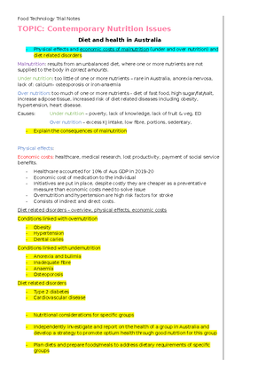 Nesa ft summary - | NSW Department of Education Food technology ...