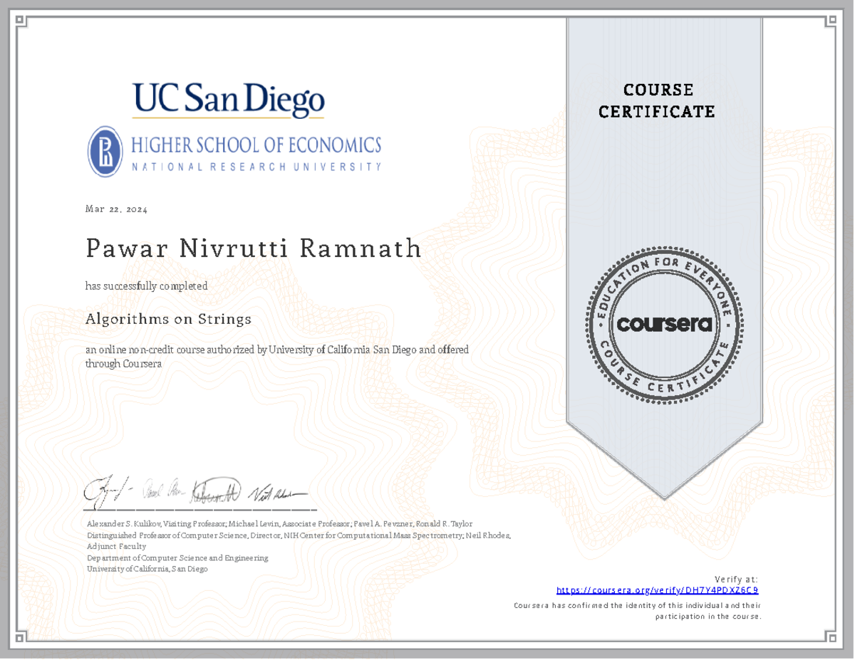 DAA Certificate 3 - good - M a r 2 2 , 2 02 4 Pa wa r Ni vrutti Ra mn a ...