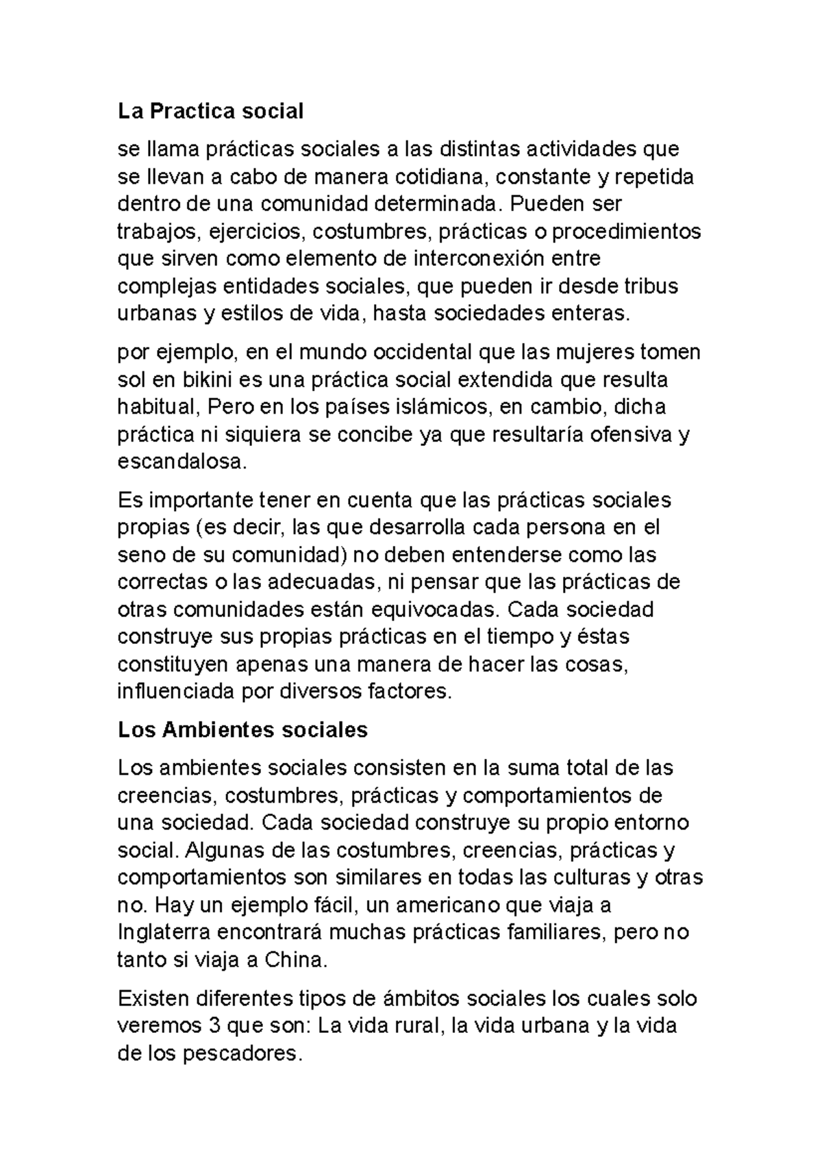 Exposicion de sociales - La Practica social se llama prácticas sociales ...