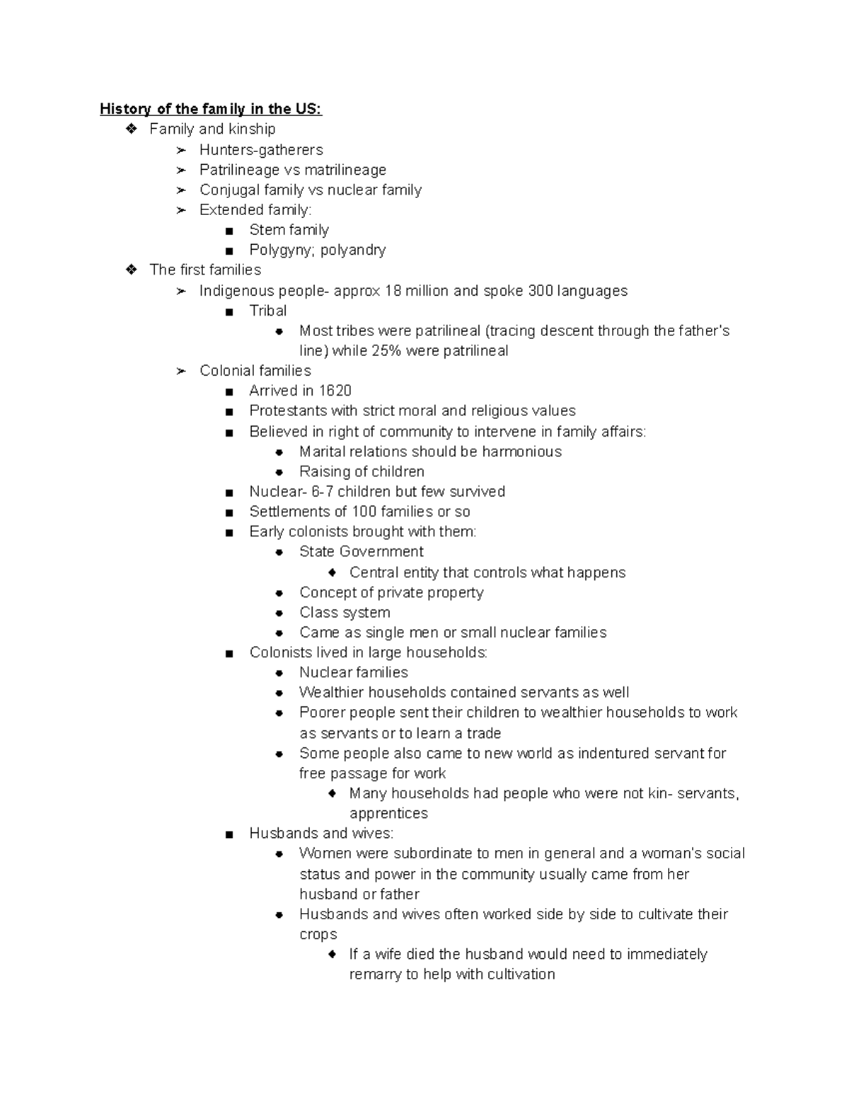 HDFS202 Week 3 Notes - Dr. Bahira Trask - History of the family in the ...