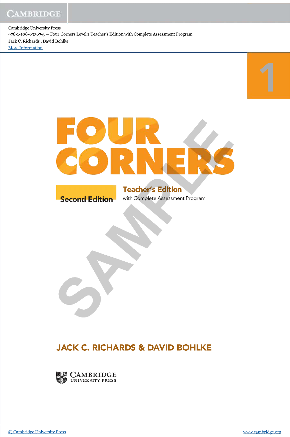 Pdf-four-corners-1-second-edition-teacherx 27s-edition-sample compress ...
