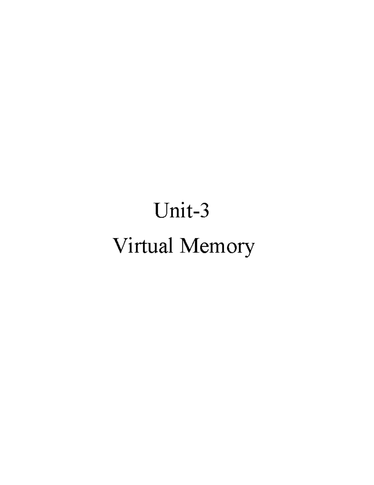 Virtual memory - ghgfh - Unit- Virtual Memory Virtual Memory in Operating System Virtual Memory ...