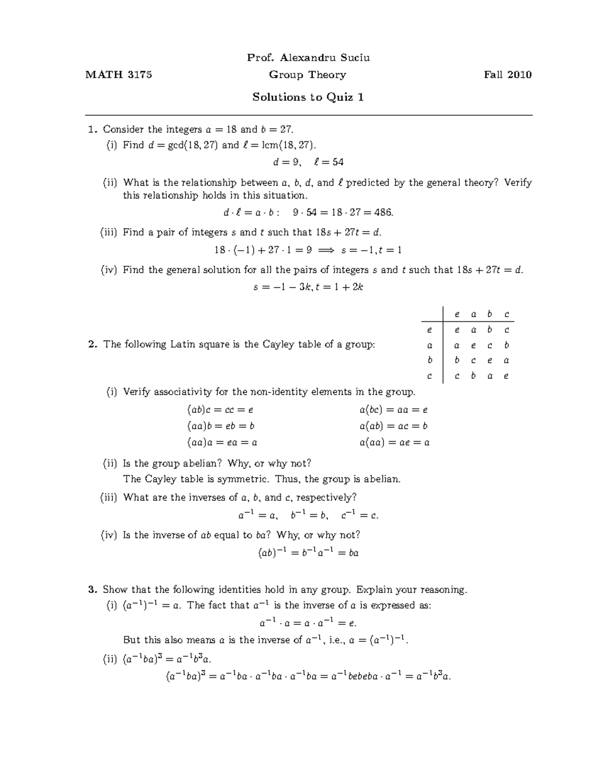 Abstract quiz or exam - sed math - Prof. Alexandru Suciu MATH 3175 ...