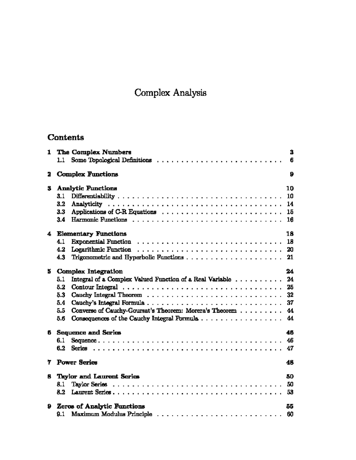MA 203 Complex Analysis - MATHEMATICS - y x |z| arg z z = (x, y) - Studocu