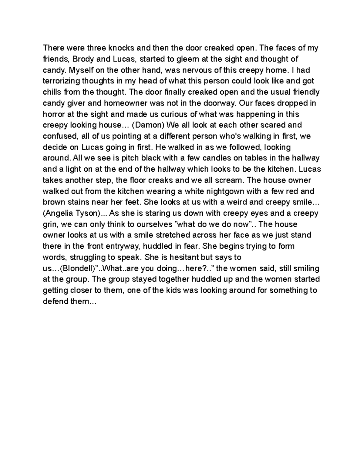 Allers Spooky Story - hnbbihbbi - There were three knocks and then the ...