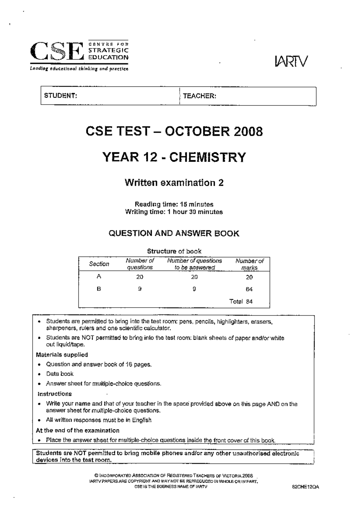 2008 cse unit 4 - good - CENTRE FOR CSE STRATEGIC EDUCATION IARTV ...