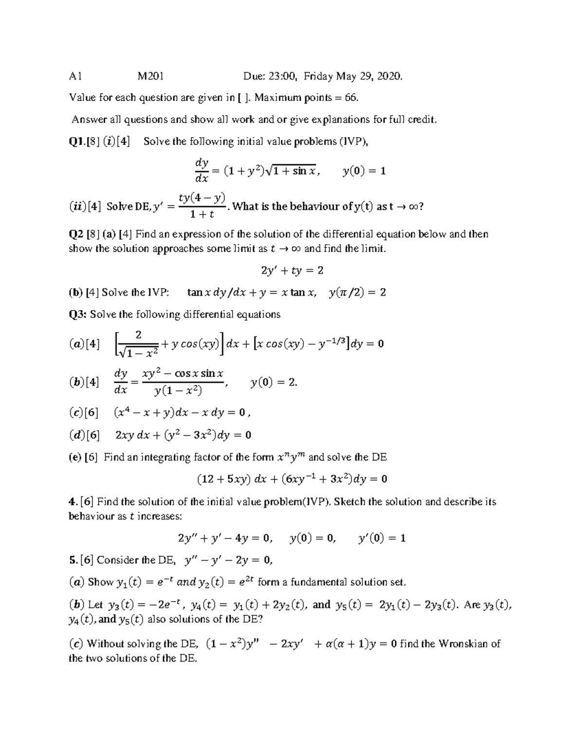 Assignment 1 Questions Warning Tt Undefined Function 32 A1 M201