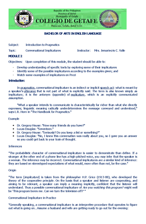 Module 4 - edrtfwet - BACHELOR OF ARTS IN ENGLISH LANGUAGE Second ...