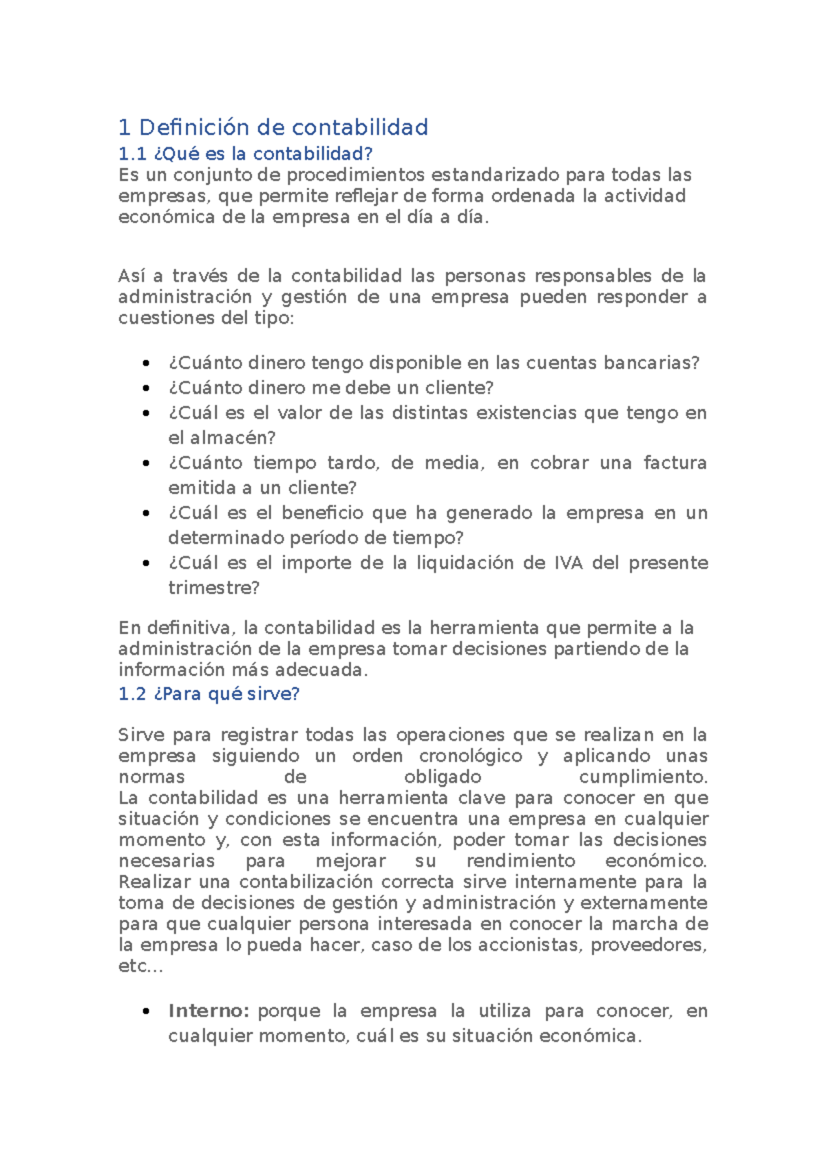 Fundamentos básicos de contabilidad - 1 Definición de contabilidad 1 ...