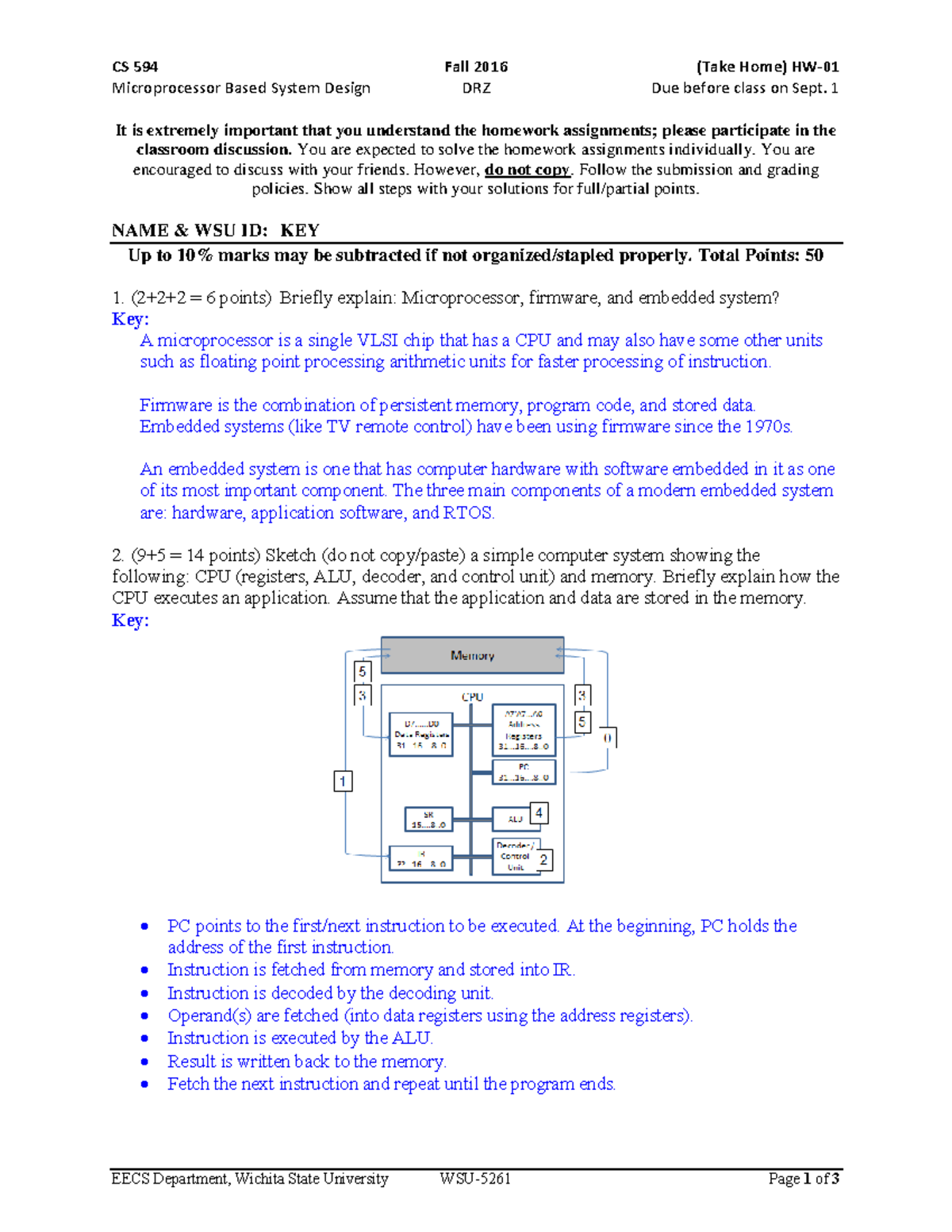 CS594Fall16 HW 01 Key - HW Answer Key - CS 594 Fall 2016 (Take Home) HW ...