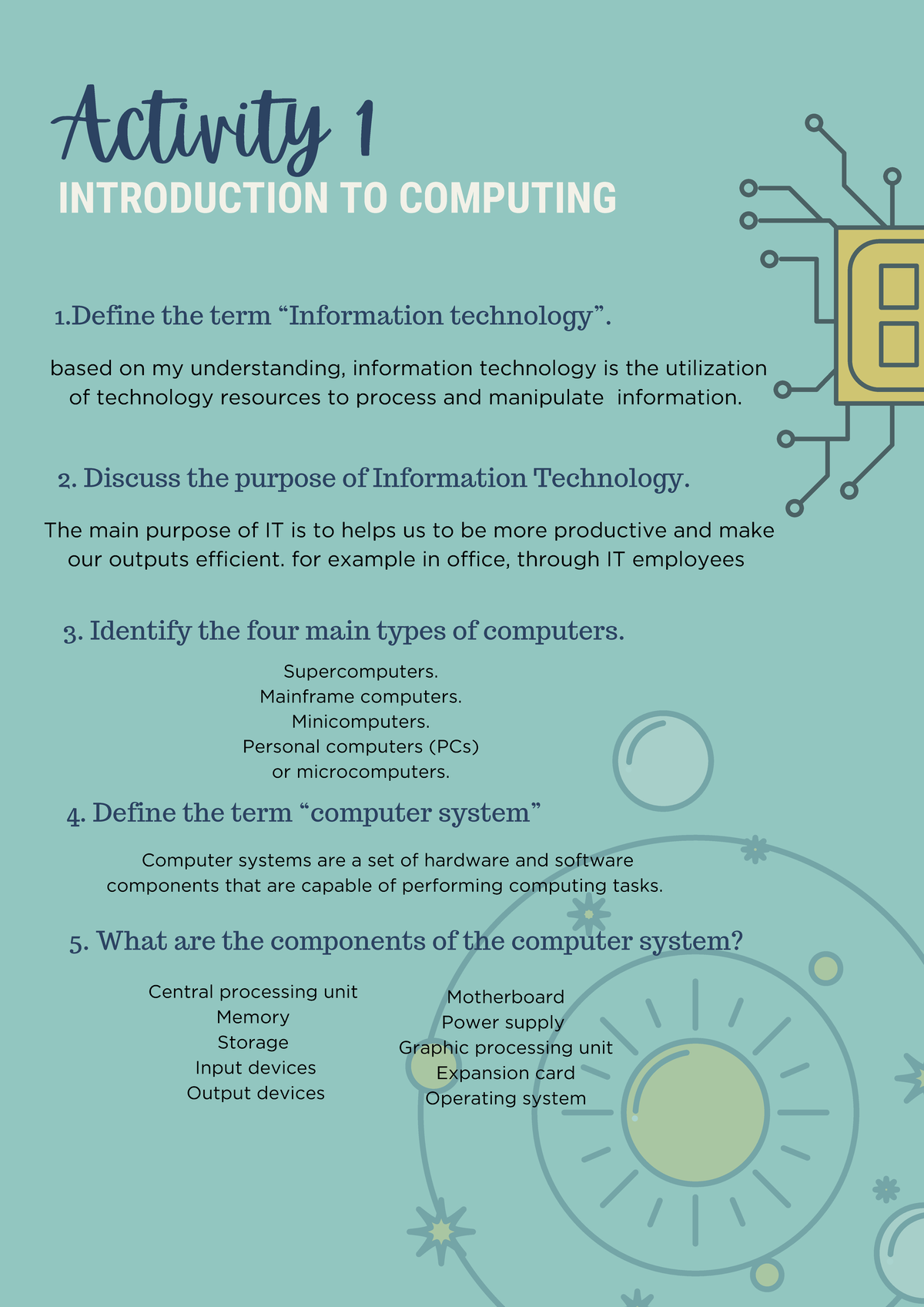 Bautista, GAIA MAE A - COMPROG - INTRODUCTION TO COMPUTING 1 the term ...