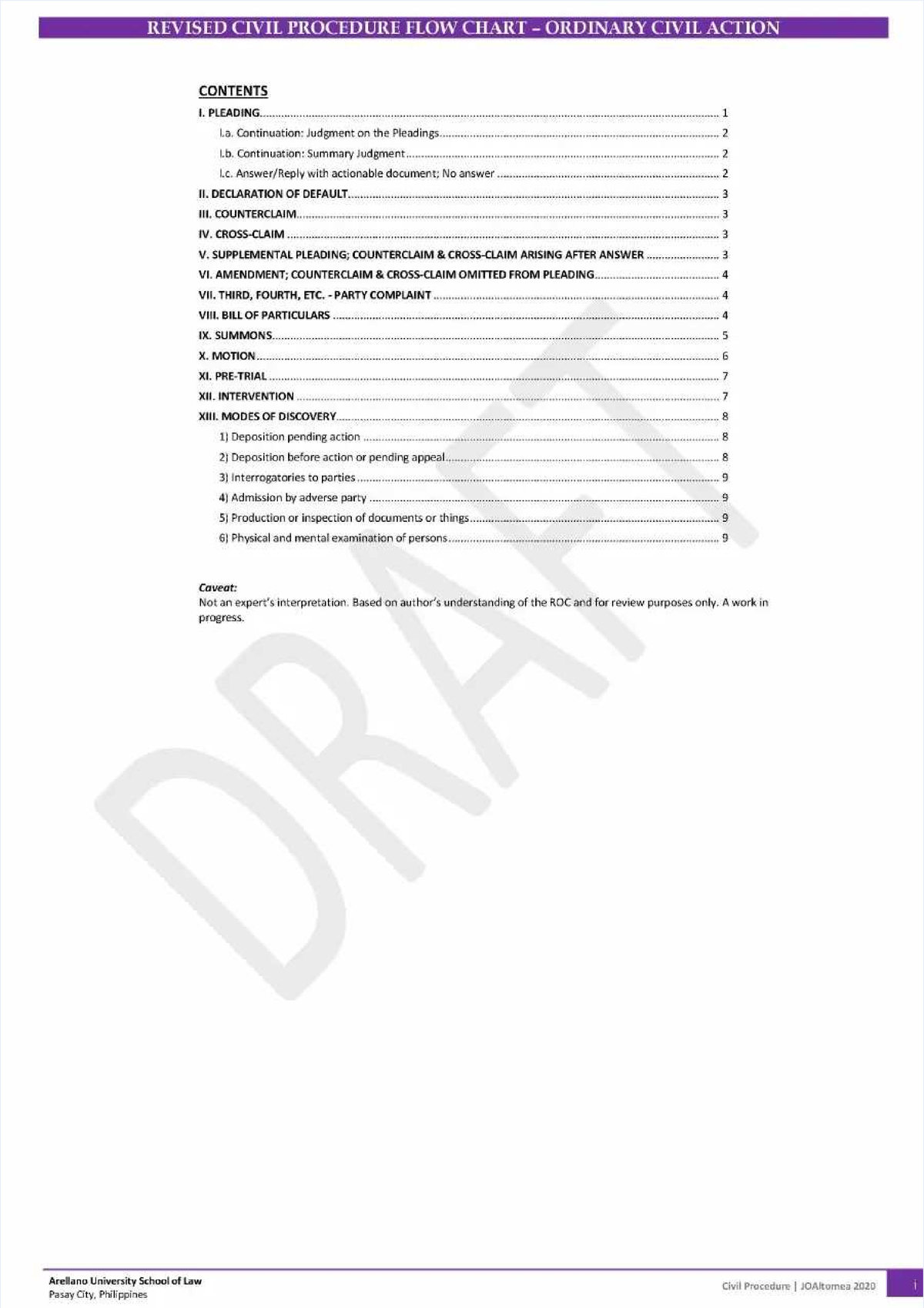 Revised civil procedure flow chart 2019 amendment - International ...