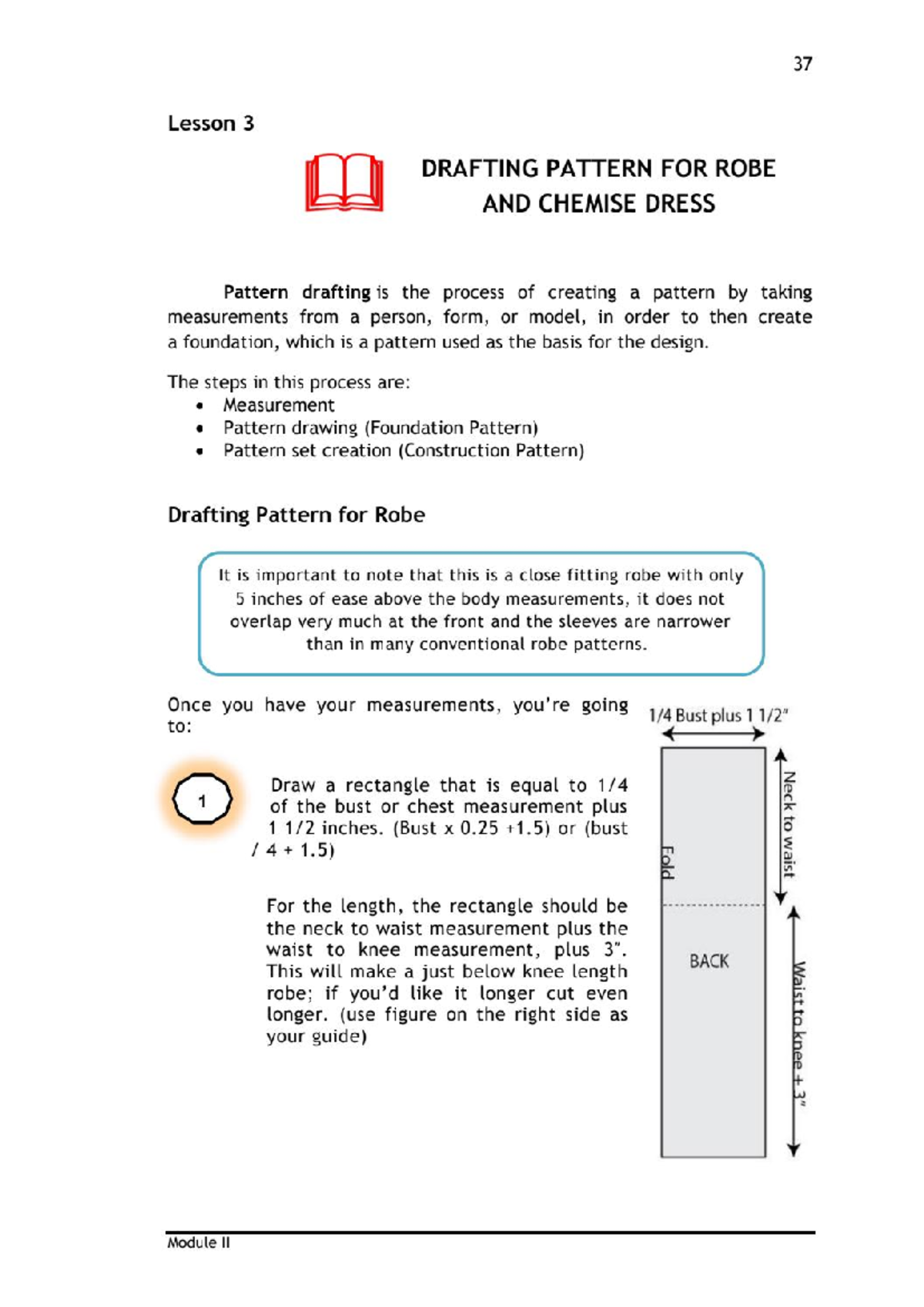 TAFT123 M2-L3 - Pattern and Construction of Undergarments - Studocu