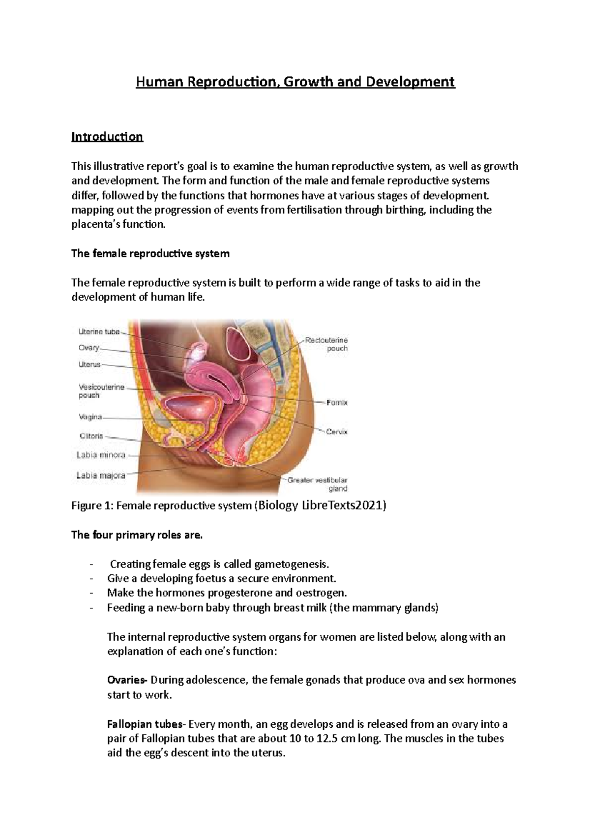 Human Reproduction unit 7 - Human Reproduction, Growth and Development ...