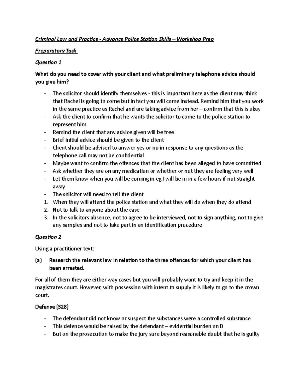 Criminal Law and Practice - Advance Police Station Skills - Workshop ...